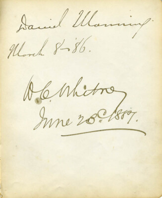 DANIEL MANNING - SIGNATURE(S) 03/08/1886 CO-SIGNED BY: WILLIAM COLLINS WHITNEY | eBay
