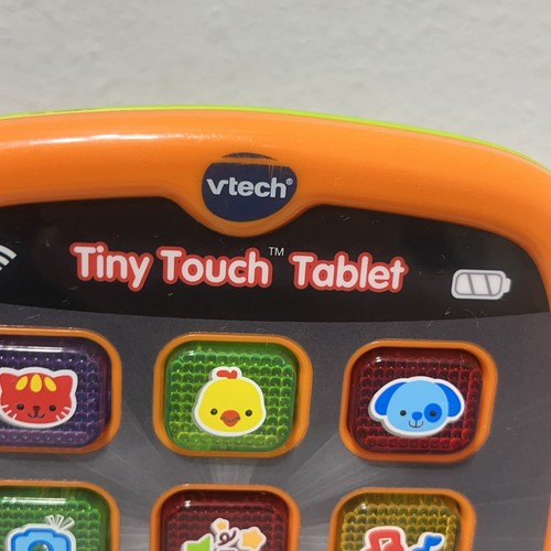 Vtech Tiny Touch Tablet Teaches Animals Music Numbers Letters Age 6-36M ...