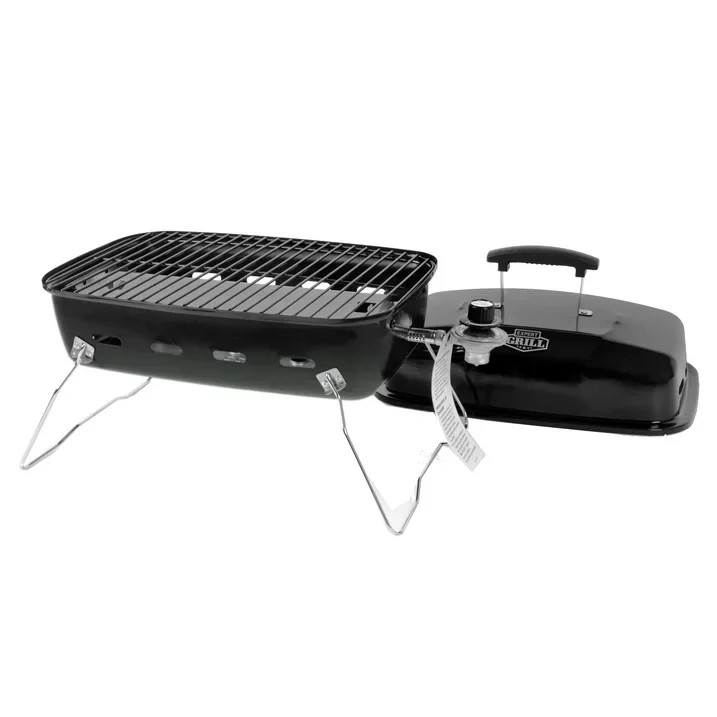Expert Grill Portable Tabletop Gas Grill, 1 Burner, Black, 17.5in ...