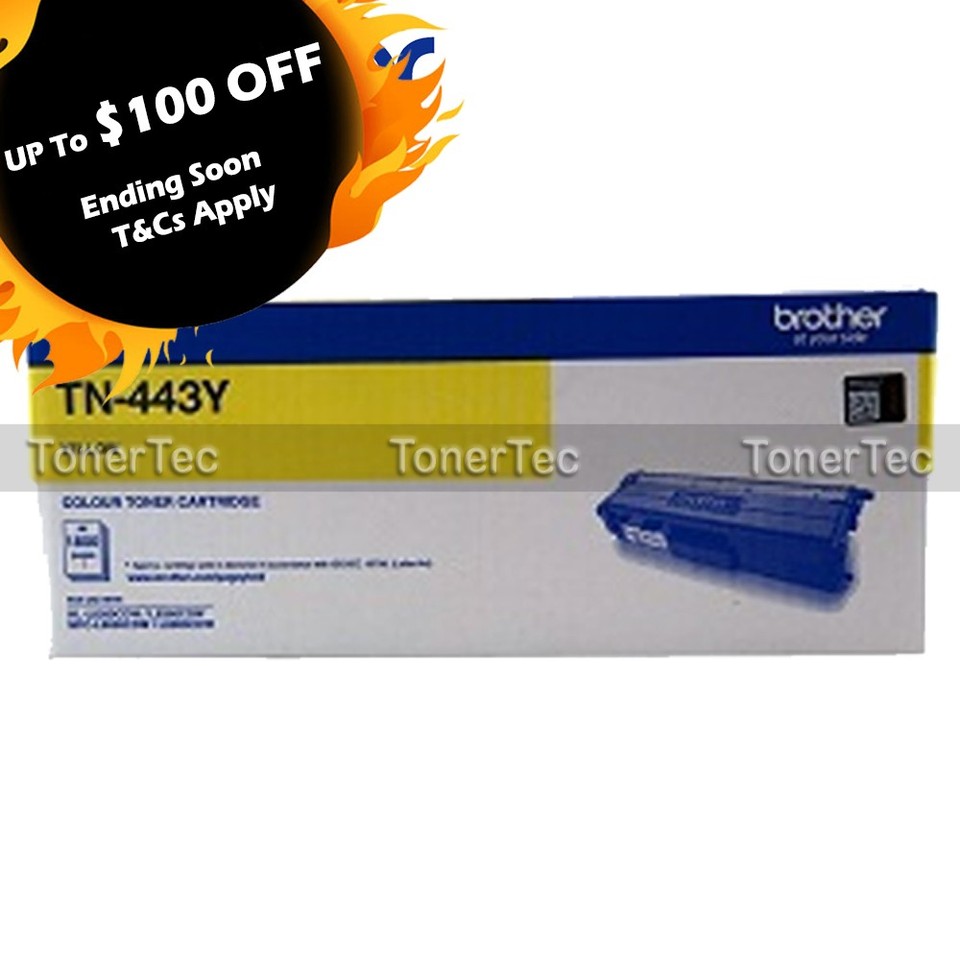 Brother Genuine TN-443 YELLOW High Yield Toner->HL-L8260CDN/L8360CDW ...