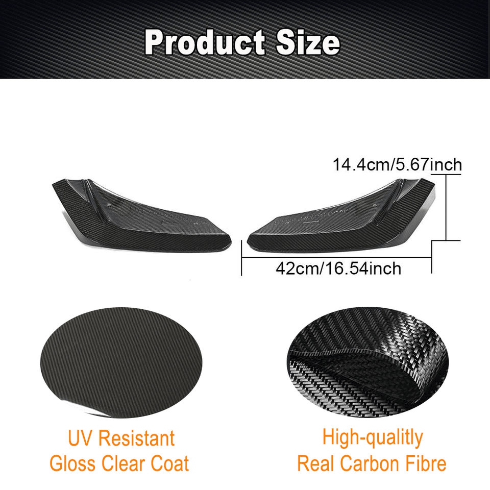 For Chevrolet Corvette C8 Stingray 20UP REAl Carbon Rear Bumper ...