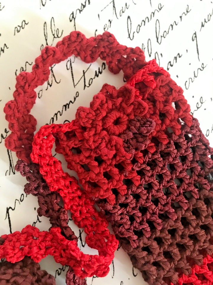 CELL PHONE HOLDER Crossbody in Shades of Red Handmade w/Imported from ...