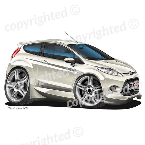 To Fit Ford Fiesta Zetec S MK7 - Vinyl Wall Art Sticker - White | eBay