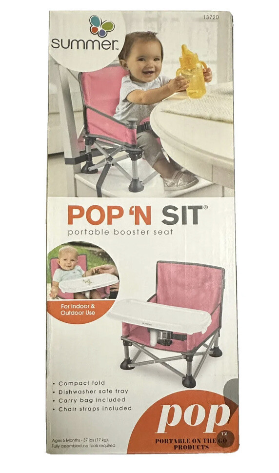 Summer Pop N Sit Portable Booster Seat Indoor Outdoor Use Easy Cleanup ...