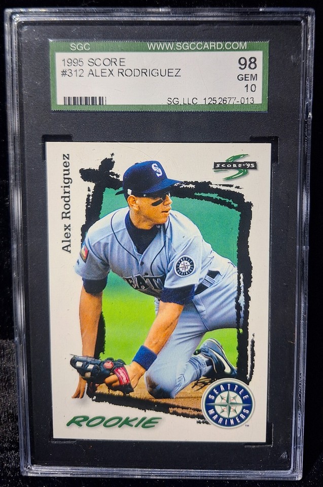 ⚾Rare GEM 10 1995 Score ALEX RODRIGUEZ #312 Seattle Mariners SGC 98 ...