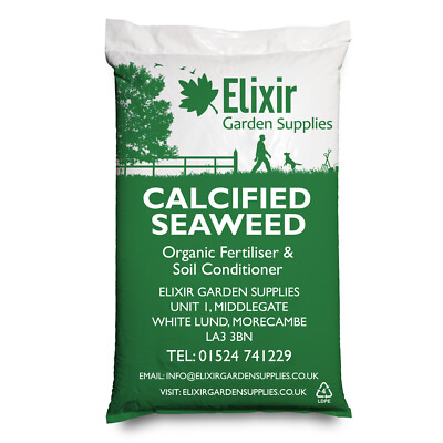 Calcified Seaweed 25kg Bag | Organic Kelp / Coral Fertiliser & Soil ...