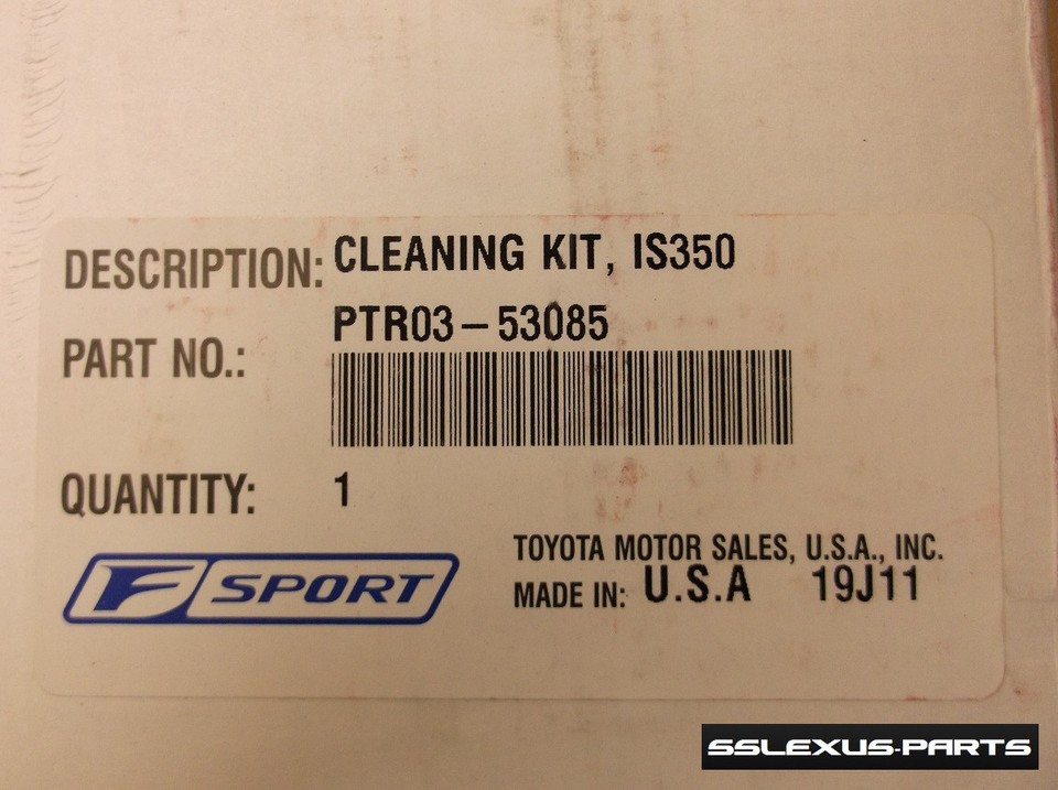 Lexus F-Sport OEM Genuine AIR FILTER CLEANER CLEANING SOLUTION KIT ...