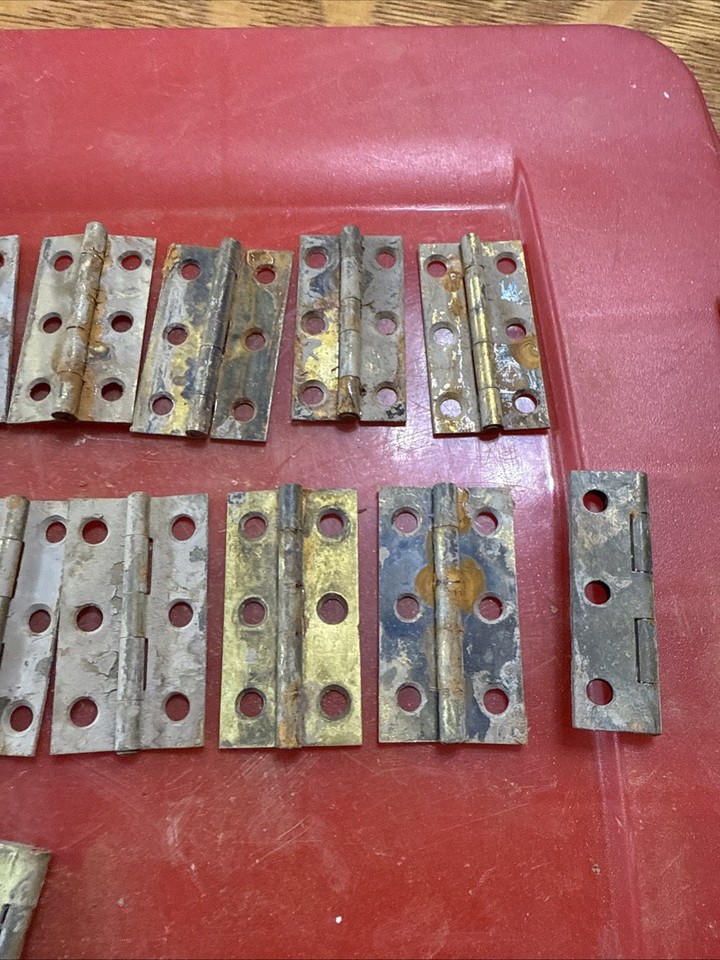 38 Antique Vintage Cabinet Door Hinges Narrow Classic Solid Brass Big ...