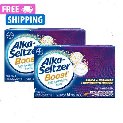 Alka Seltzer Boost Energy Tablets - 2 boxes 10 Tablets Ea. | eBay