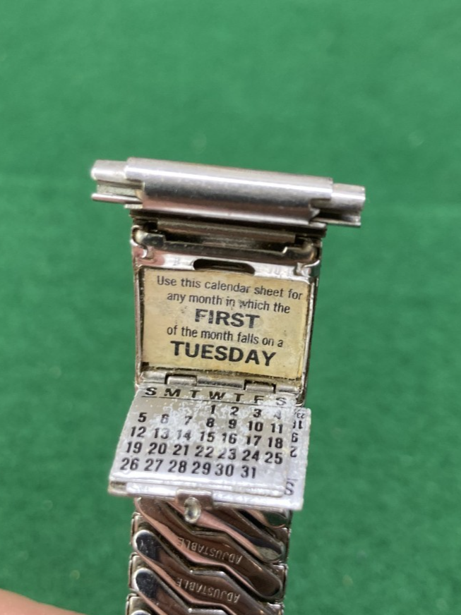 Vintage Men's Wrist Watch Band with Calendar! | eBay