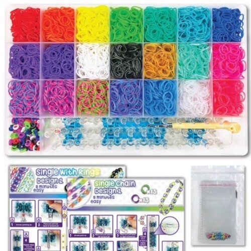 Rainbow Loom Mega Craft Kit: Rubber Band Bracelet & Jewelry Making Set ...