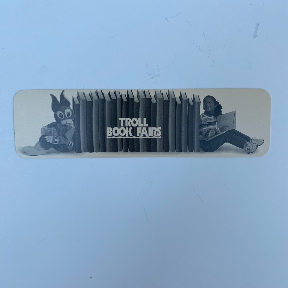 Vintage 90s Troll Book Fairs Bookmark Books Rabbit Plastic | eBay