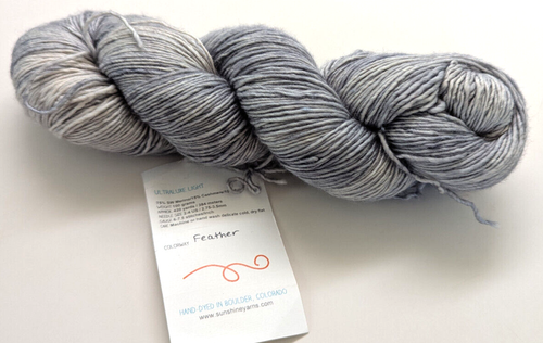 Sunshine Yarn Spread Color Ultraluxe Light 75% SW Merino/15% Cashmere ...