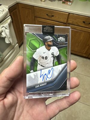 2023 Topps Chrome Black Luis Robert AUTO Green 84/99 ENCASED Autograph ...