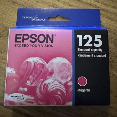Epson 125 Ink Cartridge Magenta Dura Brite Ultra NEW/SEALED (Exp 09. ...
