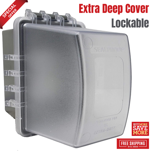 Seal Proof 1-Gang Weatherproof in Use Outdoor Outlet Extra Deep Cover ...