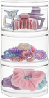 Bella Stackable Clear Plastic Container (Set of 3) round Vanity Storage ...