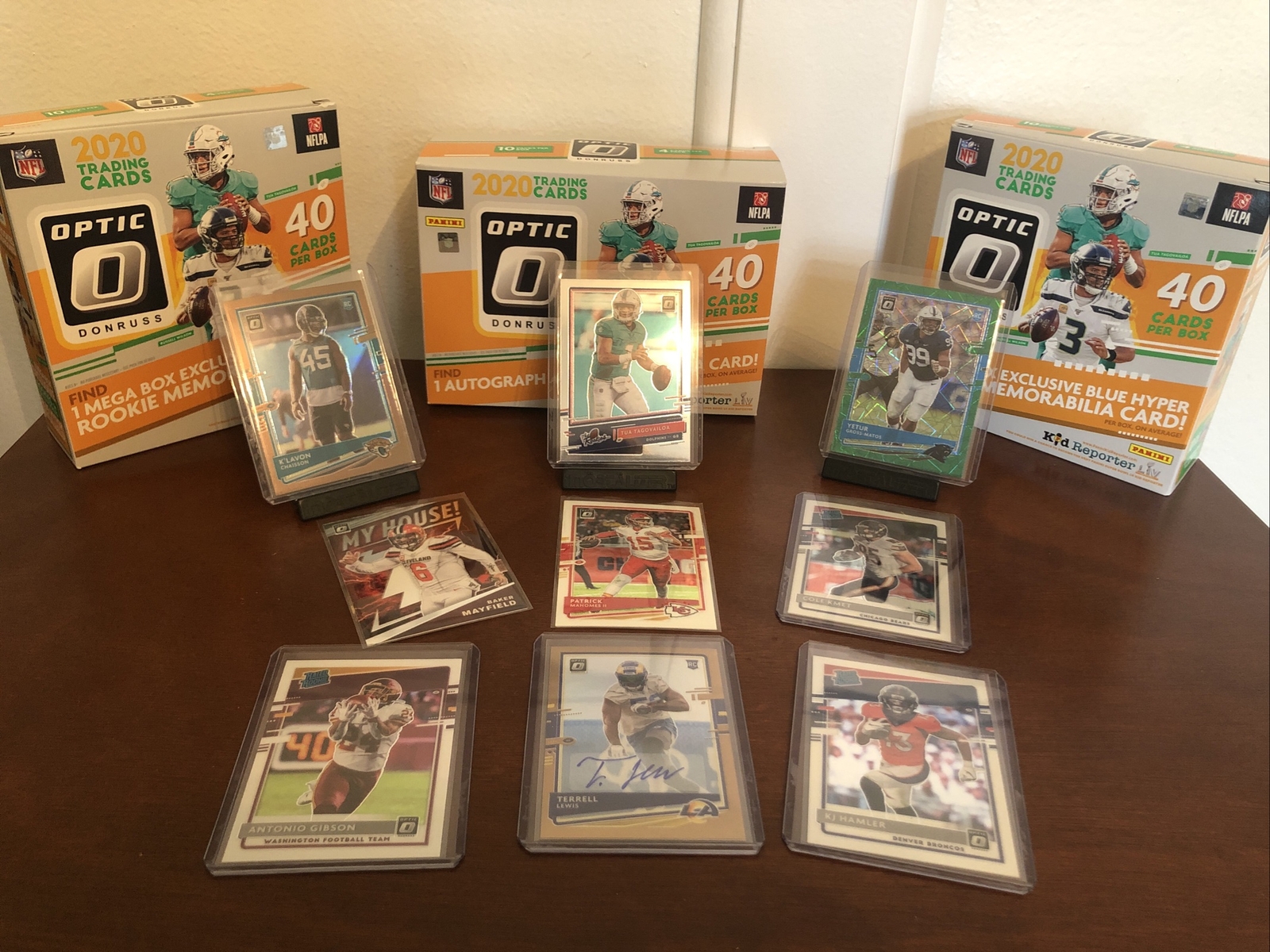 GREAT VALUE! NFL Mystery Pack/Hot Pack/Repack!2020 Donruss Optic ...