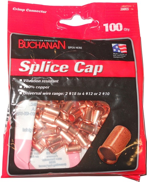 Buchanan 2006S Splice Cap Crimp Connector 18/2-12/4 AWG 100/Box | eBay
