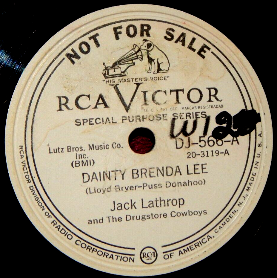 Jack Lathrop Dainty Brenda Lee PROMO 78 PLAY GRADED Fully Tested | eBay