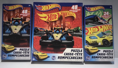 New & Sealed Hot Wheels 48, 24, 24 Piece Jigsaw Puzzles Three Box Set ...