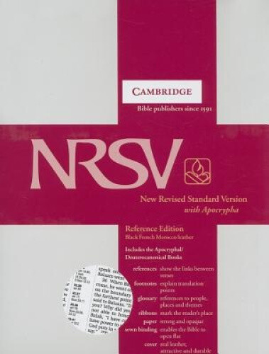 NRSV Reference Bible with Apocrypha, Black French Morocco Leather NR563 ...