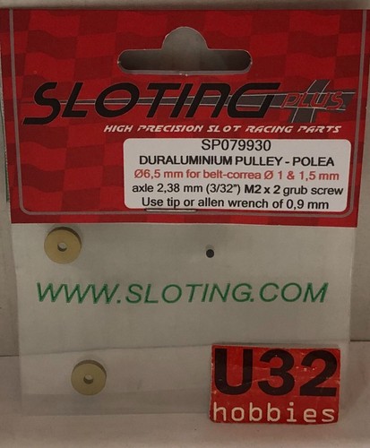 Sloting plus SP079930 Poulie Duralumin 6.5mm Or Pour Courroie 1.5mm Axe ...