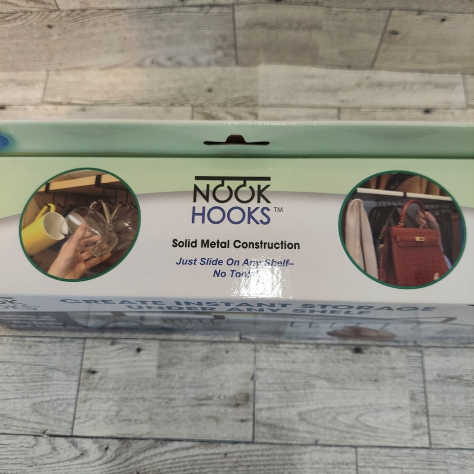Nook Hooks By Spark Innovations Instant Storage Under Any Shelf Set 3 ...