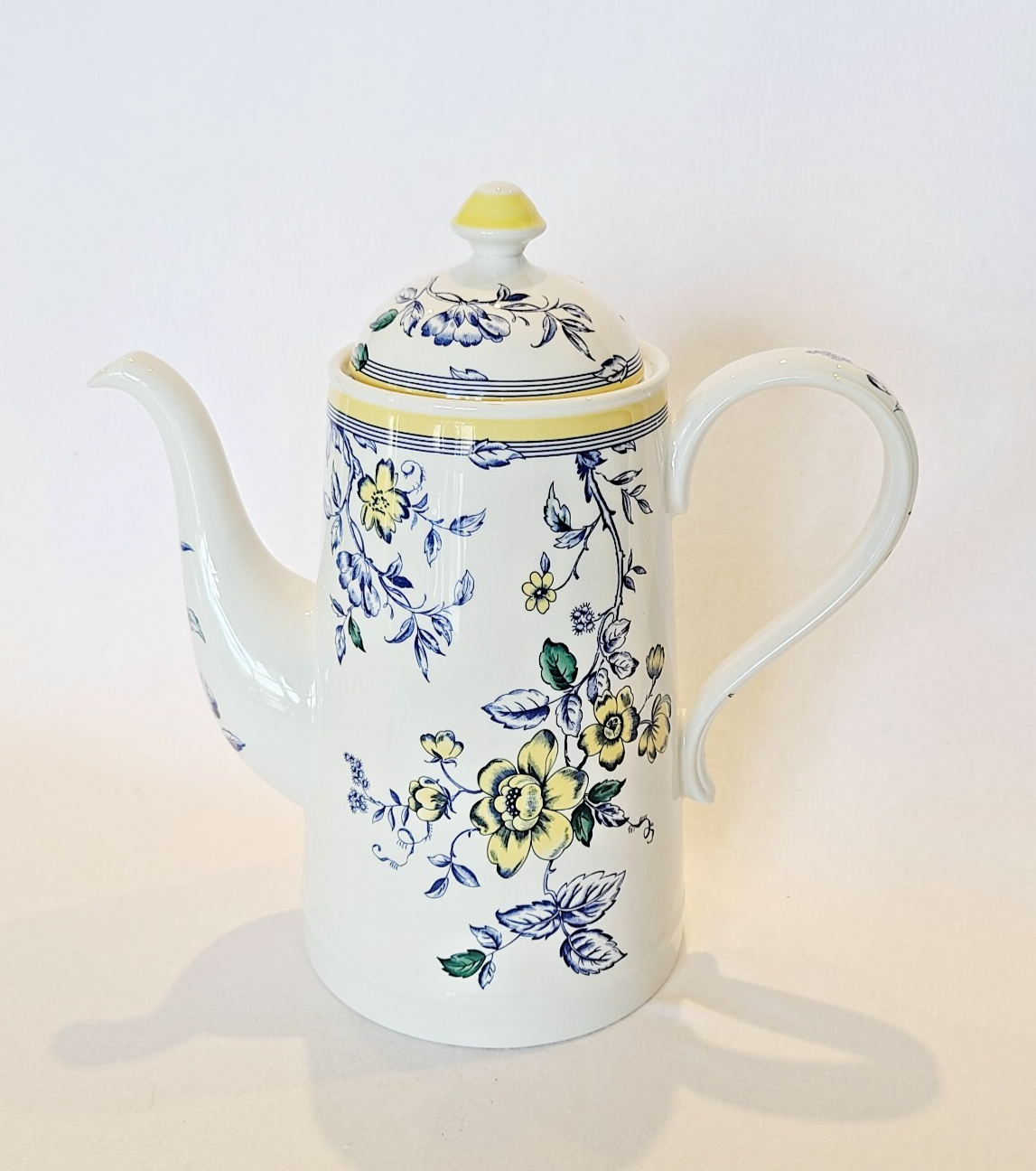 Spode Coffee Pot, Burlington Pattern, English Bone China, Flowers, AS ...