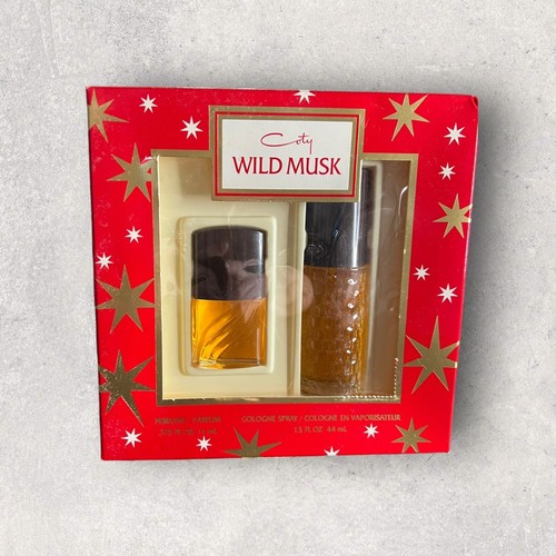 Wild Musk Vintage Coty Set Perfume .375 oz 11 ml & Cologne Spray 1.5 oz ...