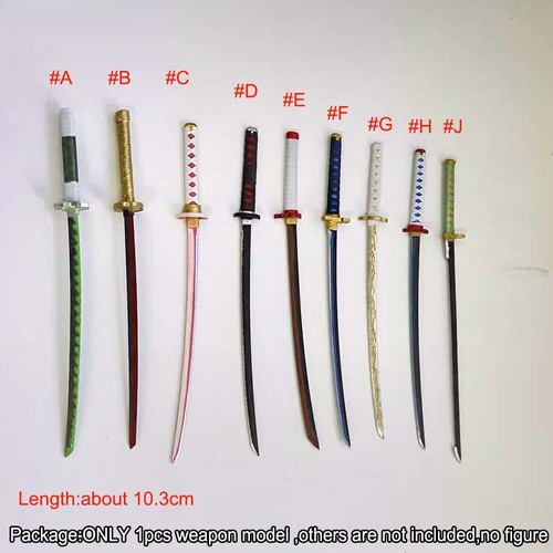 Handmaded 1/12 Scale Demon Slayer Sword Knife Weapon Model For 6 ...