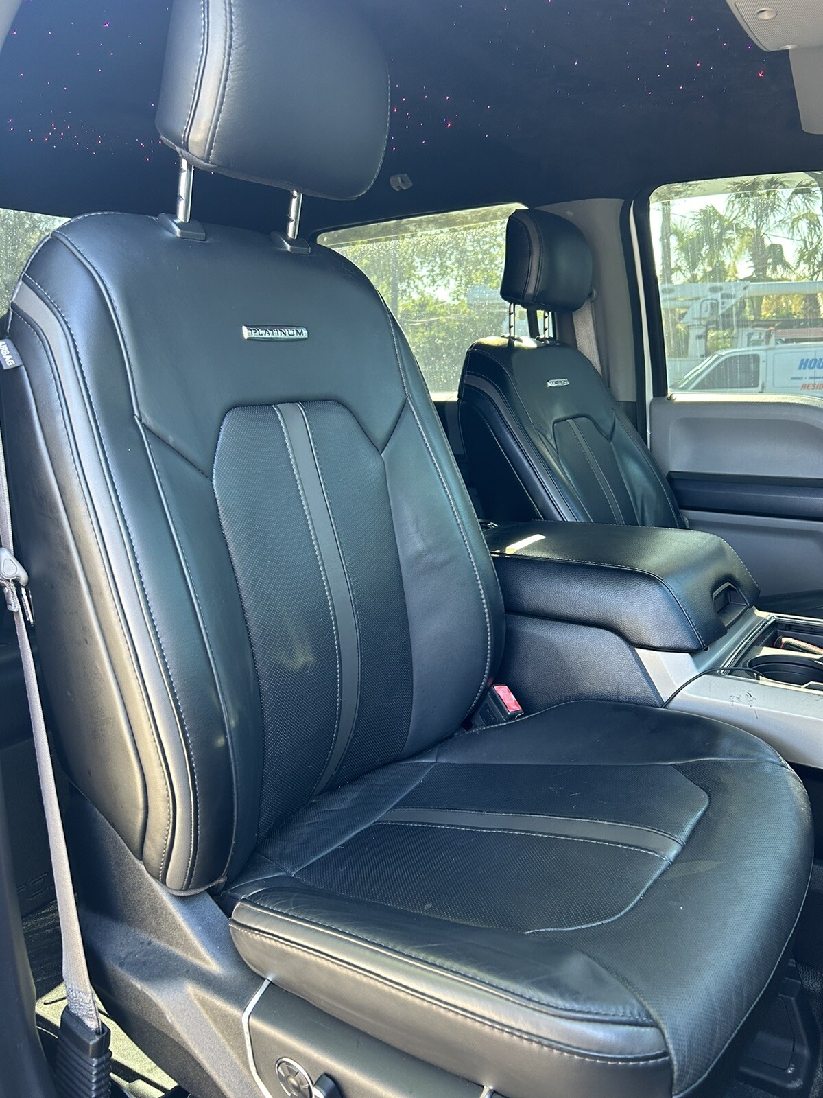2017-2022 Ford F250 Platinum Black Leather Front/Rear Seats w/Console ...