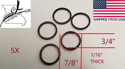 5x #018 Small Square O-Rings 3/4" ID X 7/8" OD X 1/16" CS Buna-N Oring ...
