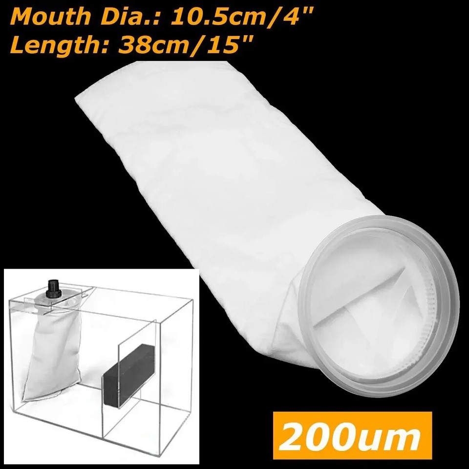 4*15'' 200 Micron Fish Aquarium Marine Sump Felt Pre Filter Sock Bag ...
