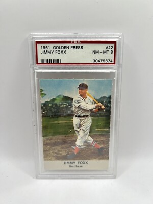 Jimmy Foxx 1961 Golden Press #22 Baseball Card PSA 8 NM-MT | eBay