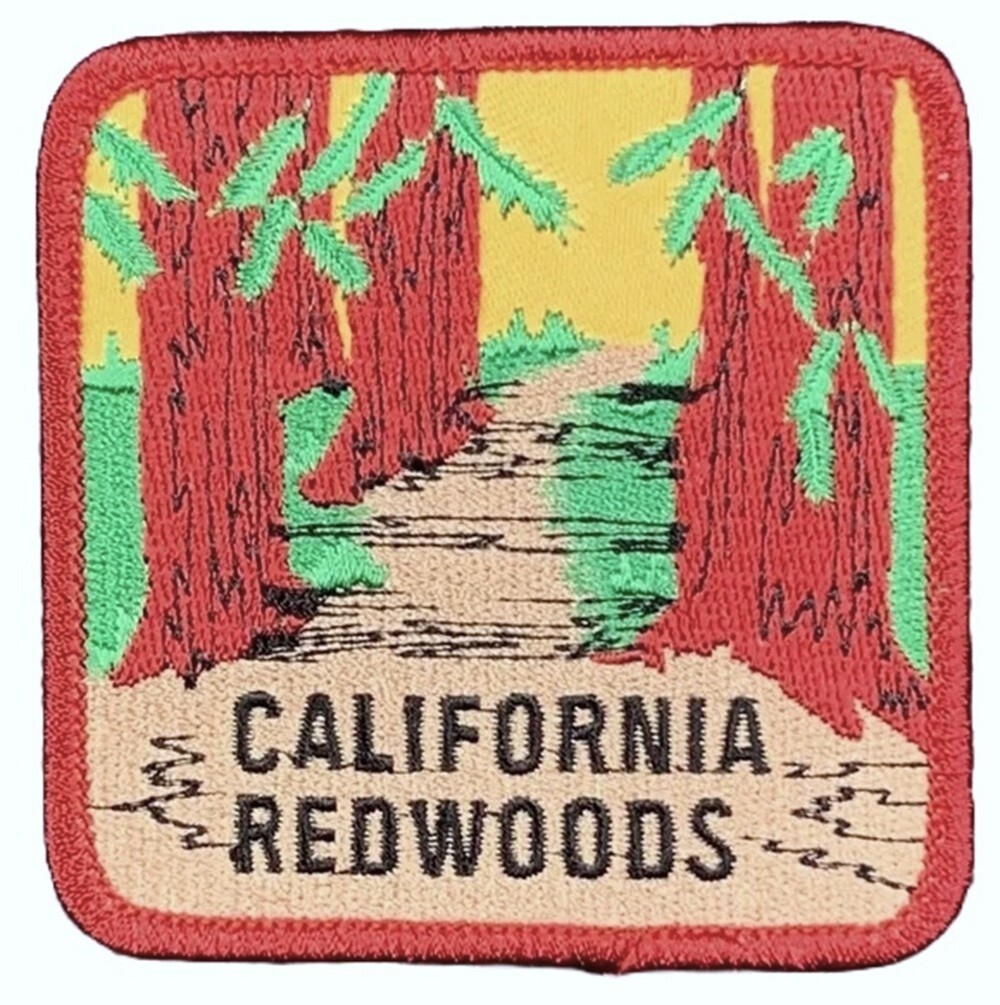 California Redwoods Patch - Sequoia Trees Hiking Embroidered Badge 3 ...