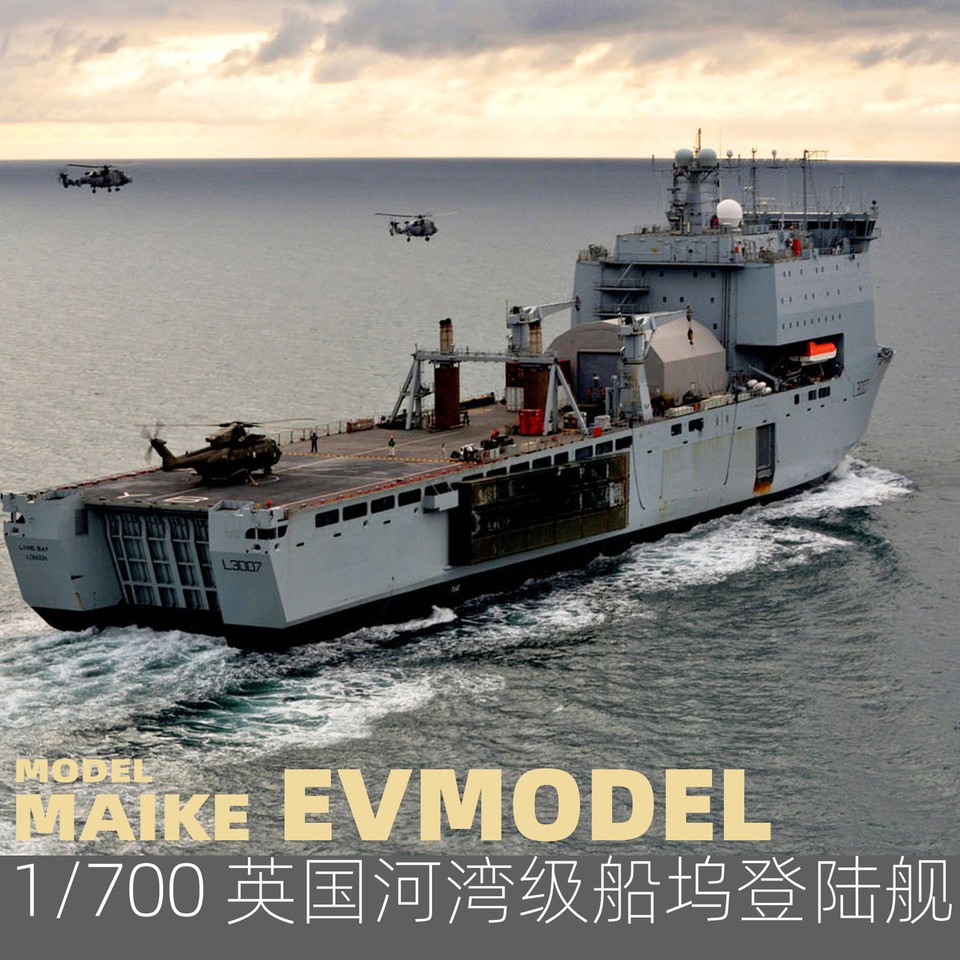 3D Printed 1/700 British Bay Class Dock Landing Ship Unpainted Model ...