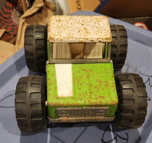 BUDDY L VINTAGE Lime Green Pick up, Jeep, TRUCK PRESSED STEEL Large ...