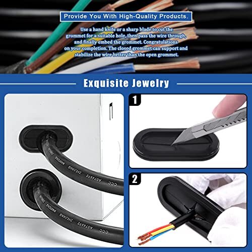 20 Pcs Double Sided Oval Rubber Grommet Assortment Kit Firewall Hole ...