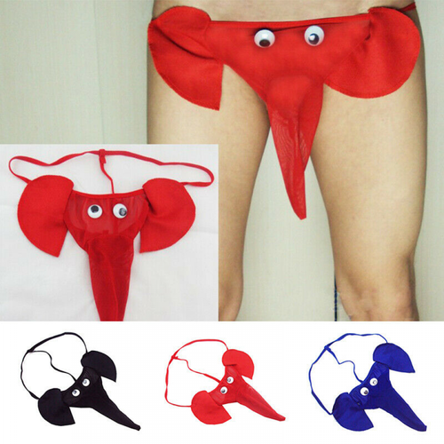 Men Elephant Panties Sexy Male T-Pants Prank Jockstrap Thong Underwear ...