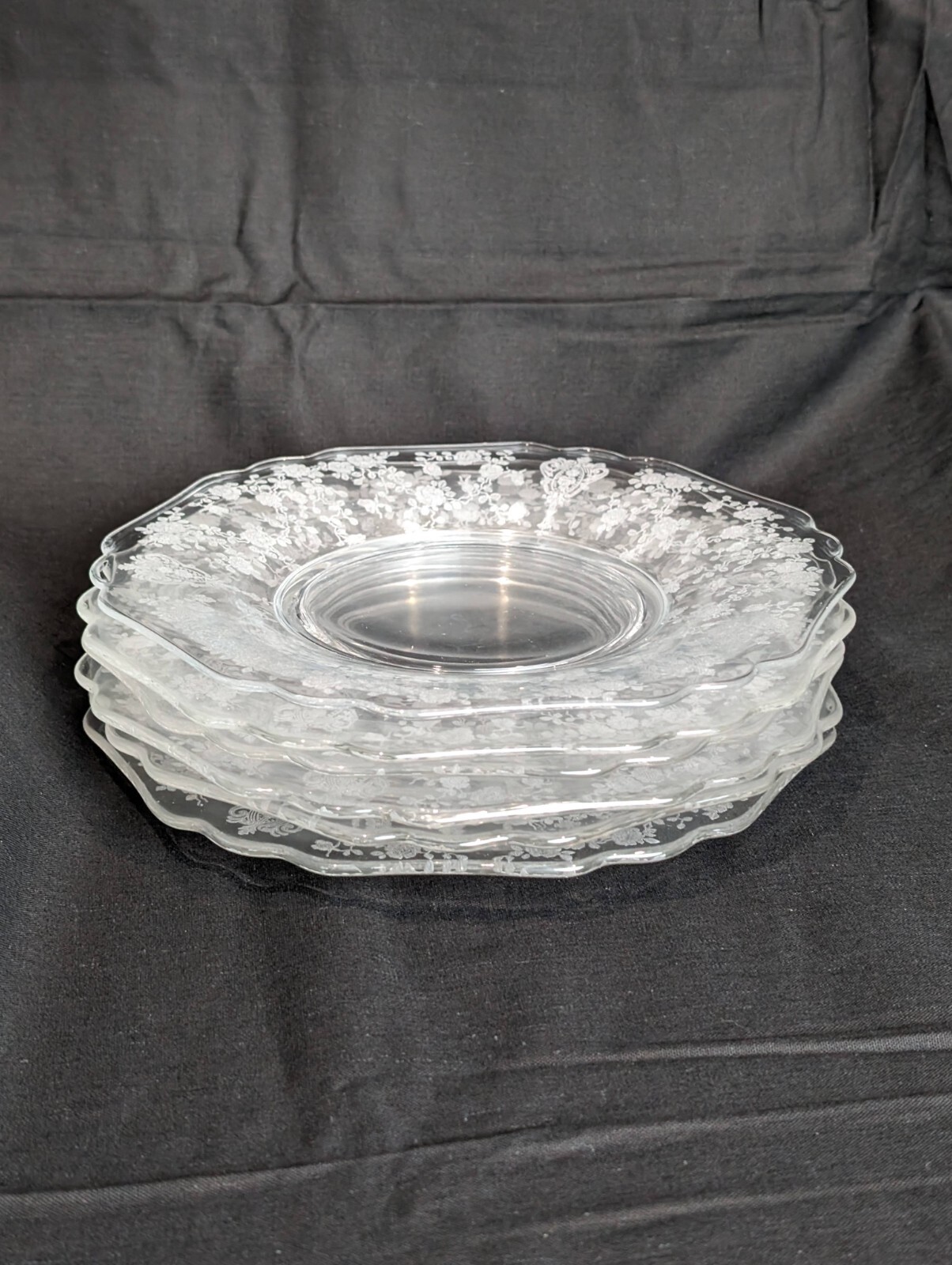 Vintage Cambridge Rose Point Crystal Glassware & Serving - Set of 35 ...