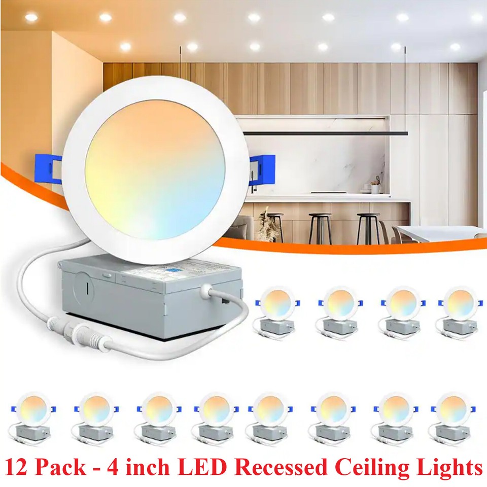 4 inch and 6 inch 5CCT LED Recessed Lighting with Night Light,Can ...