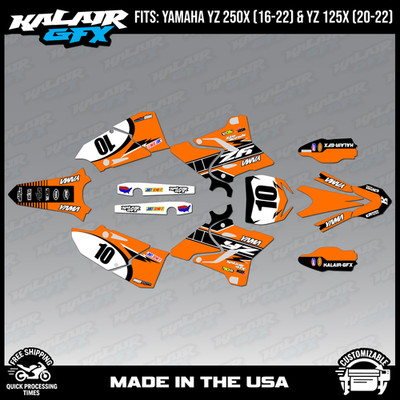 Graphics Kit for Yamaha YZ250X (2016-2022) and YZ125X (2020-22) Speed ...