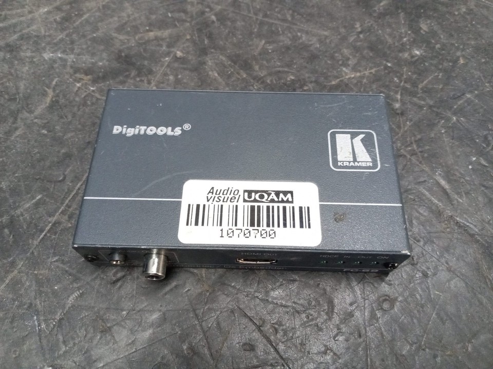 Kramer DigiTOOLS HDMI Audio Embedder / De-Embedder FC-69 (No adapter ...