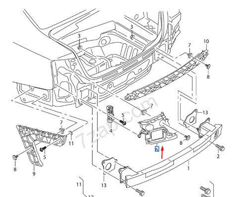 NEW AUDI A6 C7 LEFT REAR BUMPER BRACKET 4G5807393C OEM NO IMPORT DUTIES ...