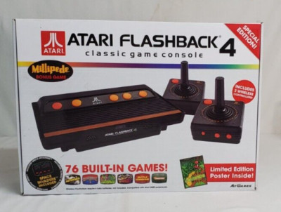 Atari FLASHBACK 4 Classic Game Console w 2 WIRELESS Controllers MIB w ...
