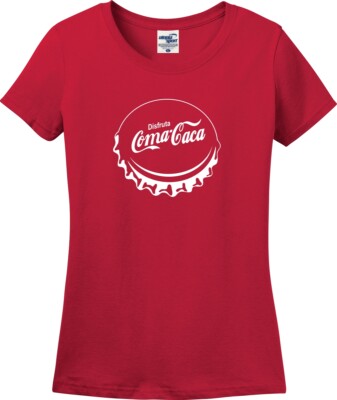 Disfruta Coma-Caca (Enjoy Eat Poop) Bottle Cap Missy Fit Ladies T-Shirt ...