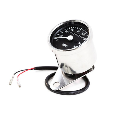 New Mini motorcycle Speedo Unit / Chrome / Black Face / MPH / 160mph ...