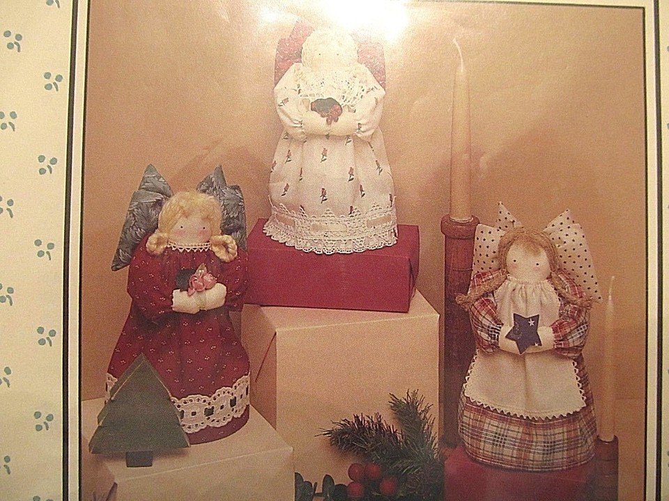 Vintage Pattern LOT_Cloth ANGELS - Doll Ornaments Quilt Patterns + Kit ...