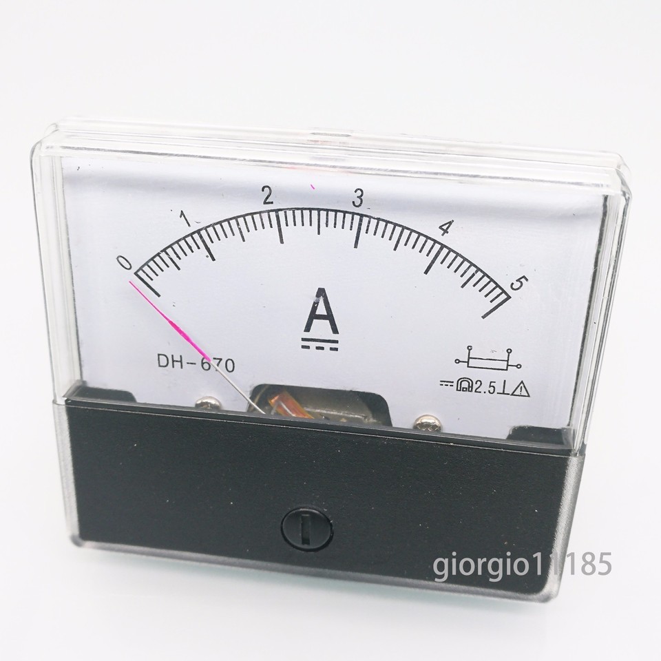 US Stock Analog Panel AMP Current Ammeter Meter Gauge DH-670 0-5A DC | eBay